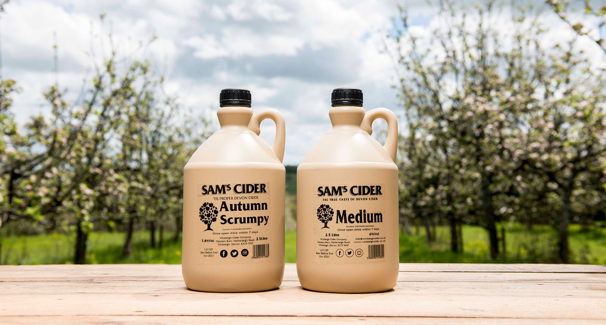 2.5ltr Stone Look-A-Like Jar - Sam's Cider